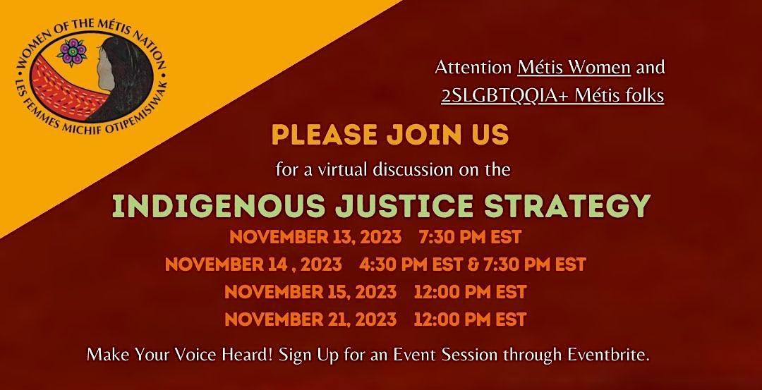 LFMO Indigenous Justice Strategy (IJS) Engagement Session #4, November ...