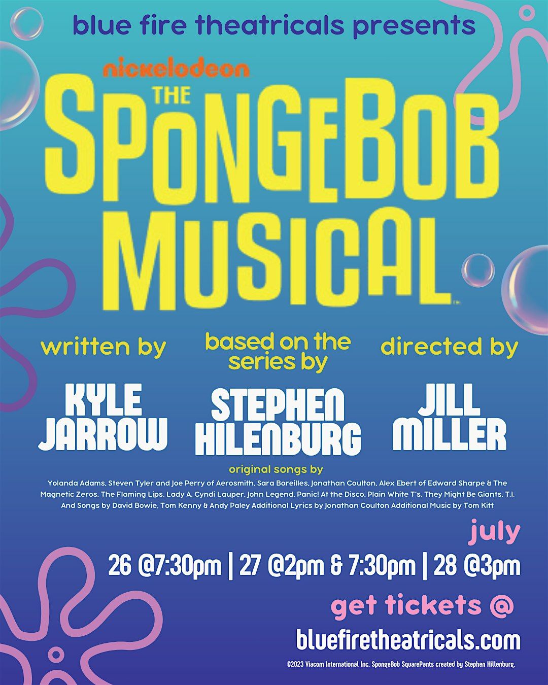 Blue Fire Theatricals Presents: The Spongebob Musical, Old North Church ...