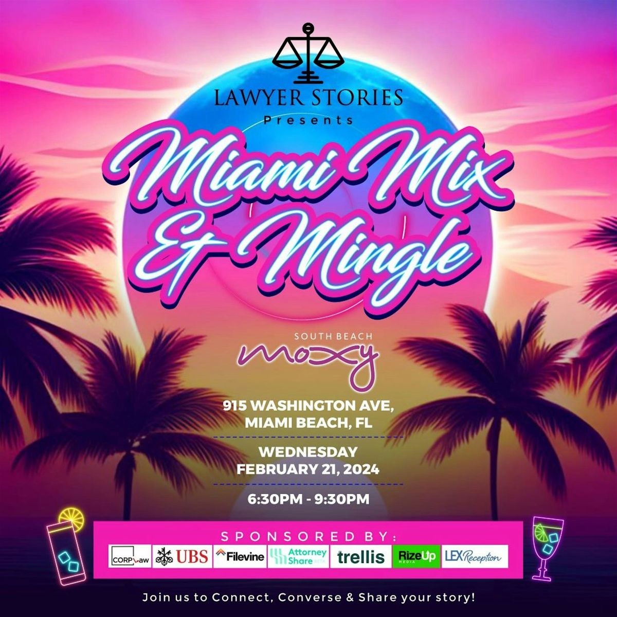 Miami Mix & Mingle, Moxy South Beach - Mezcalista Lounge, Miami Beach ...