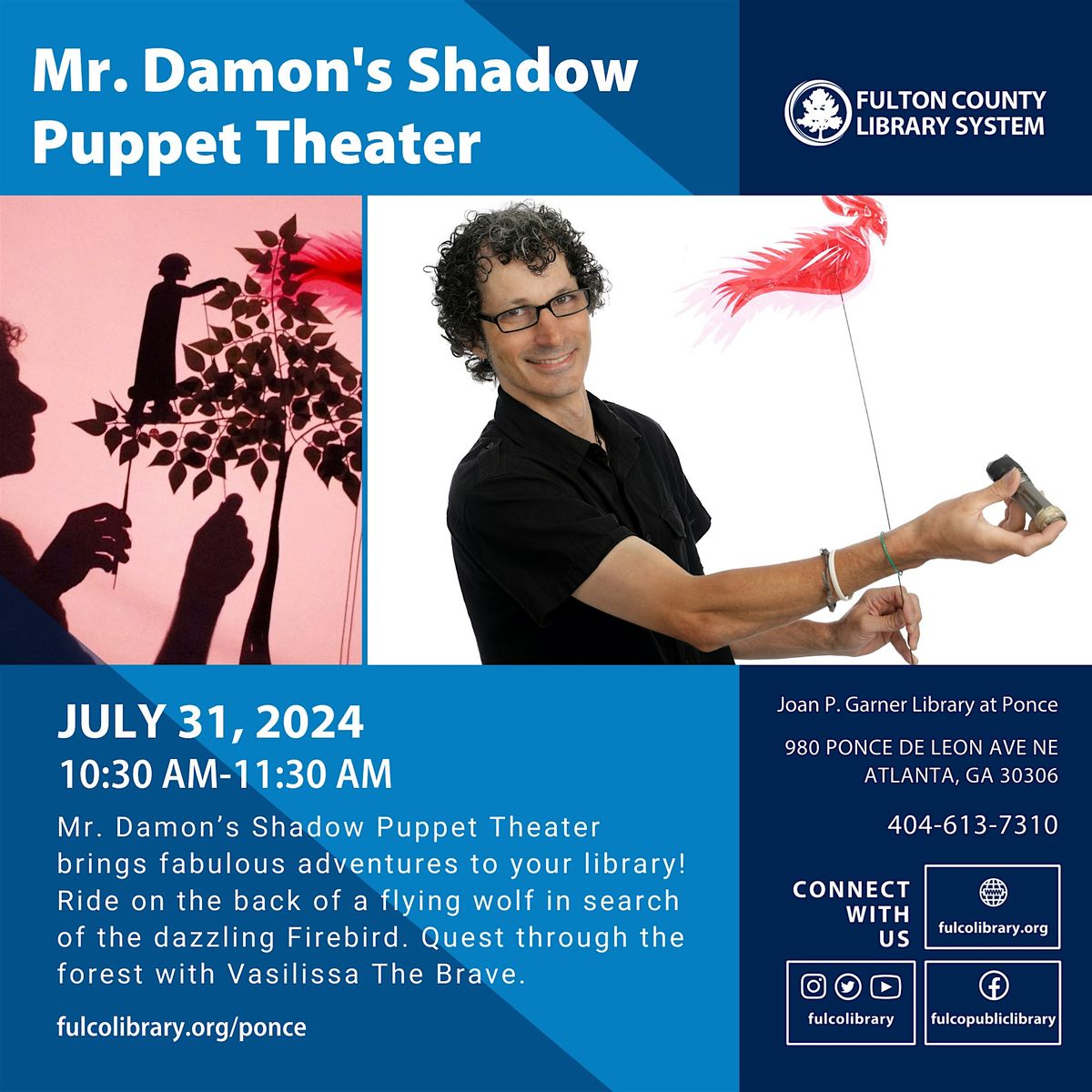 Mr. Damons Shadow Puppet Theater, Joan P. Garner Library 980 Ponce De ...