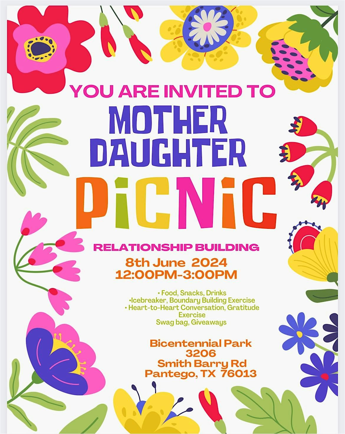 Mother Daughter Picnic Relationship Building, Bicentennial Park ...