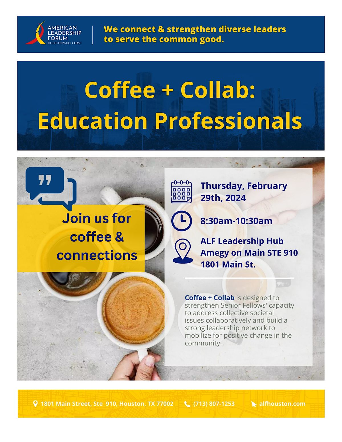 Coffee + Collab: Education Professional, American Leadership Forum ...