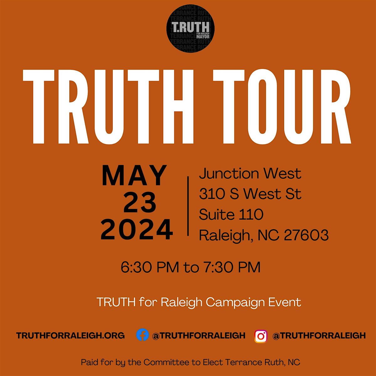 TRUTH Tour 2024 @ Junction West, Junction West, Raleigh, 23 May 2024 | AllEvents.in