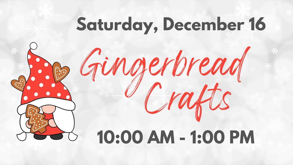 Gingerbread Crafts, Lindsborg Community Library, 16 December 2023 ...