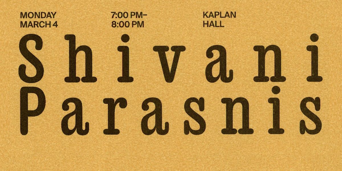 CD Lecture: Shivani Parasnis, The Auditorium at Alvin Johnson/J.M ...