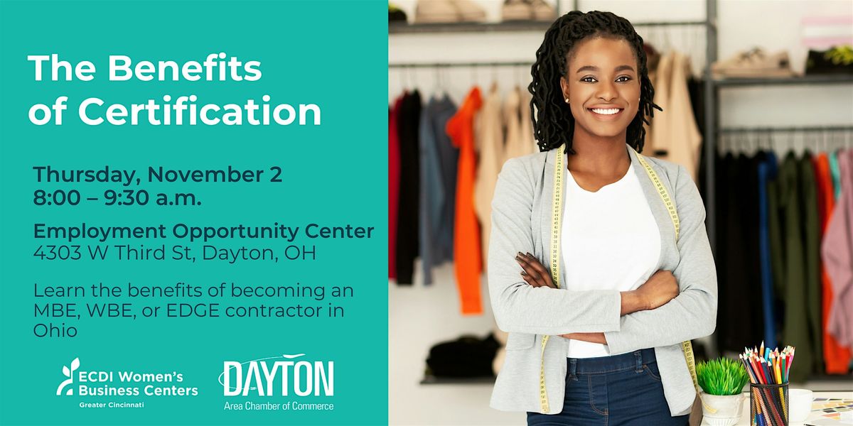 The Benefits of Certification, Employment Opportunity Center, Community ...
