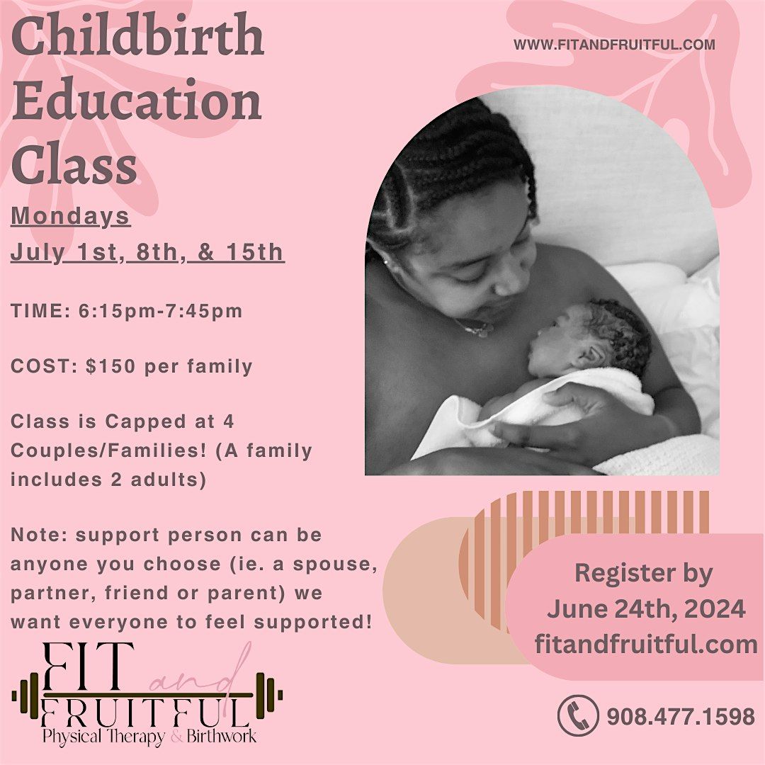 Childbirth Education Course, Fit and Fruitful, LLC, Anderson, 1 July ...