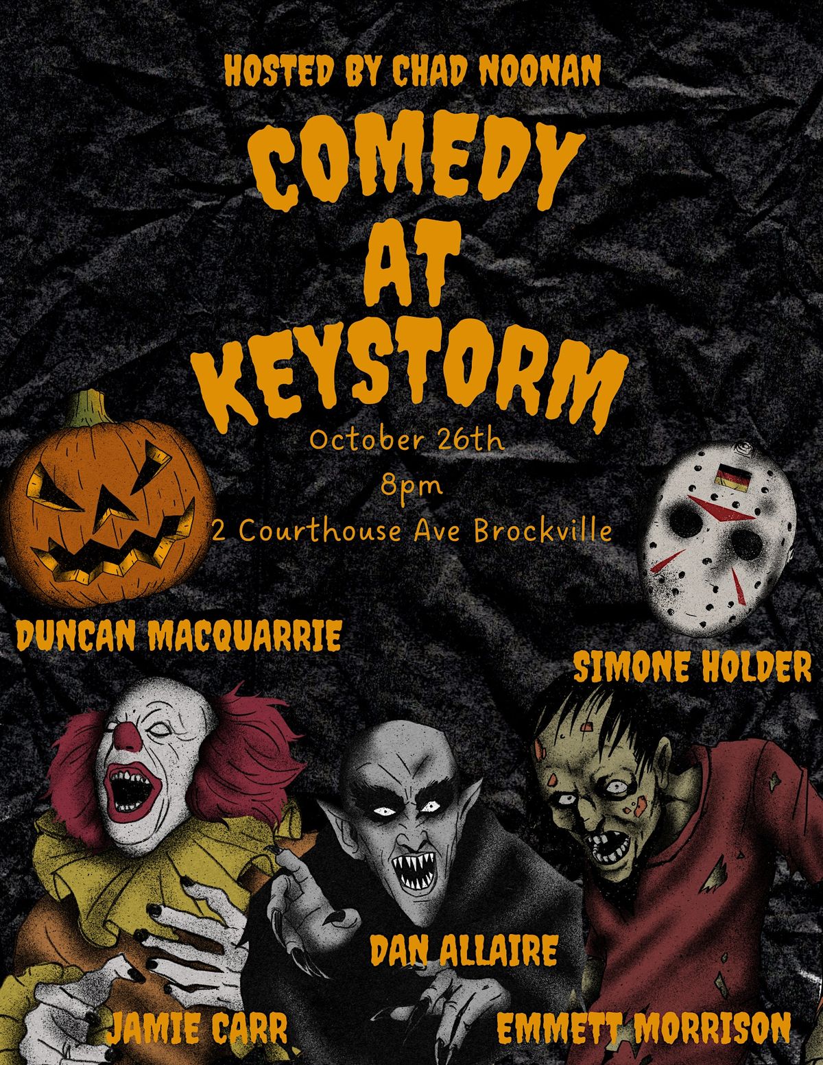 Comedy At The Keystorm October 2023, The Keystorm Pub, Brockville, 26 ...