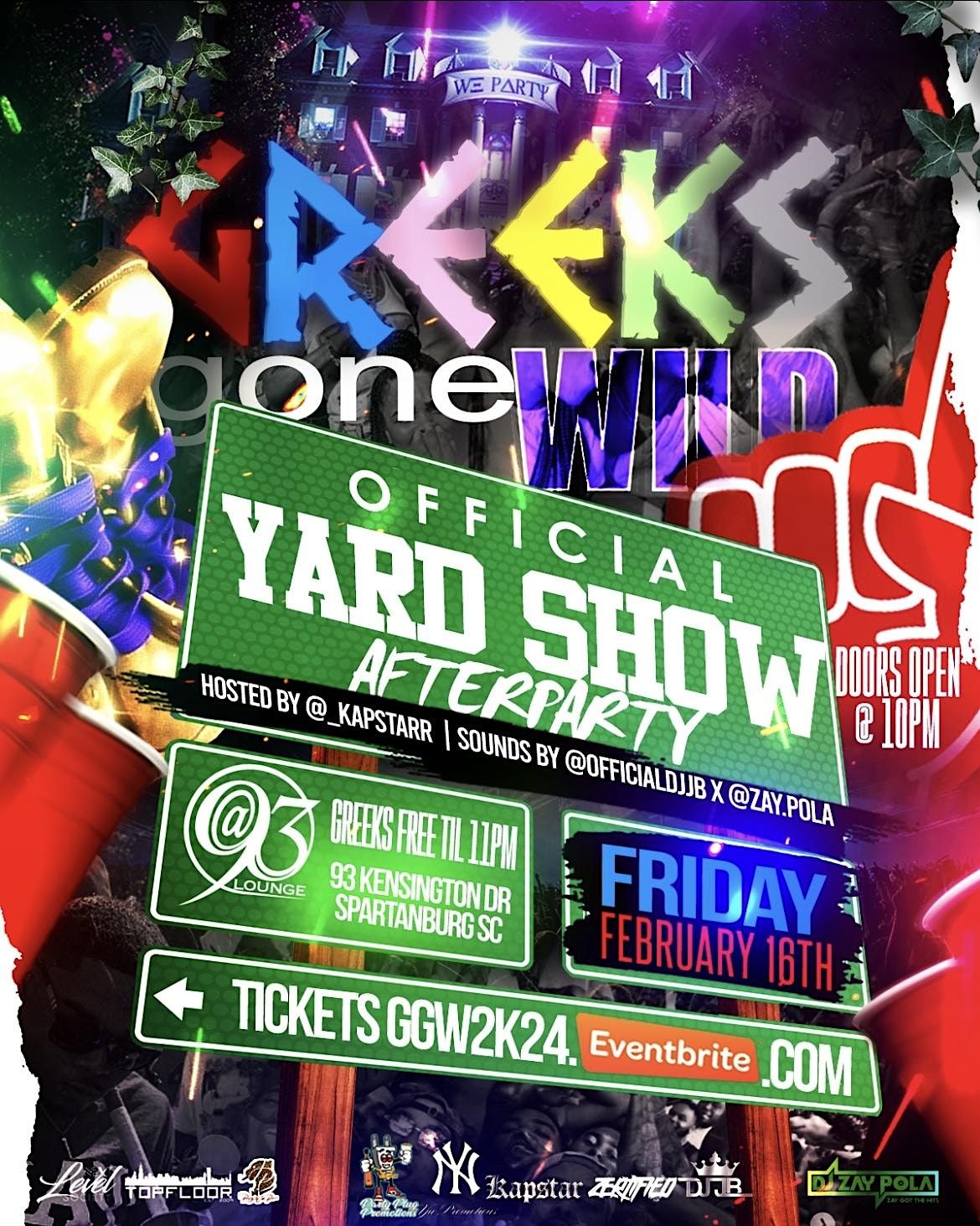 Greeks Gone Wild: Official Yard Show Afterparty, Midtown @93 Lounge ...