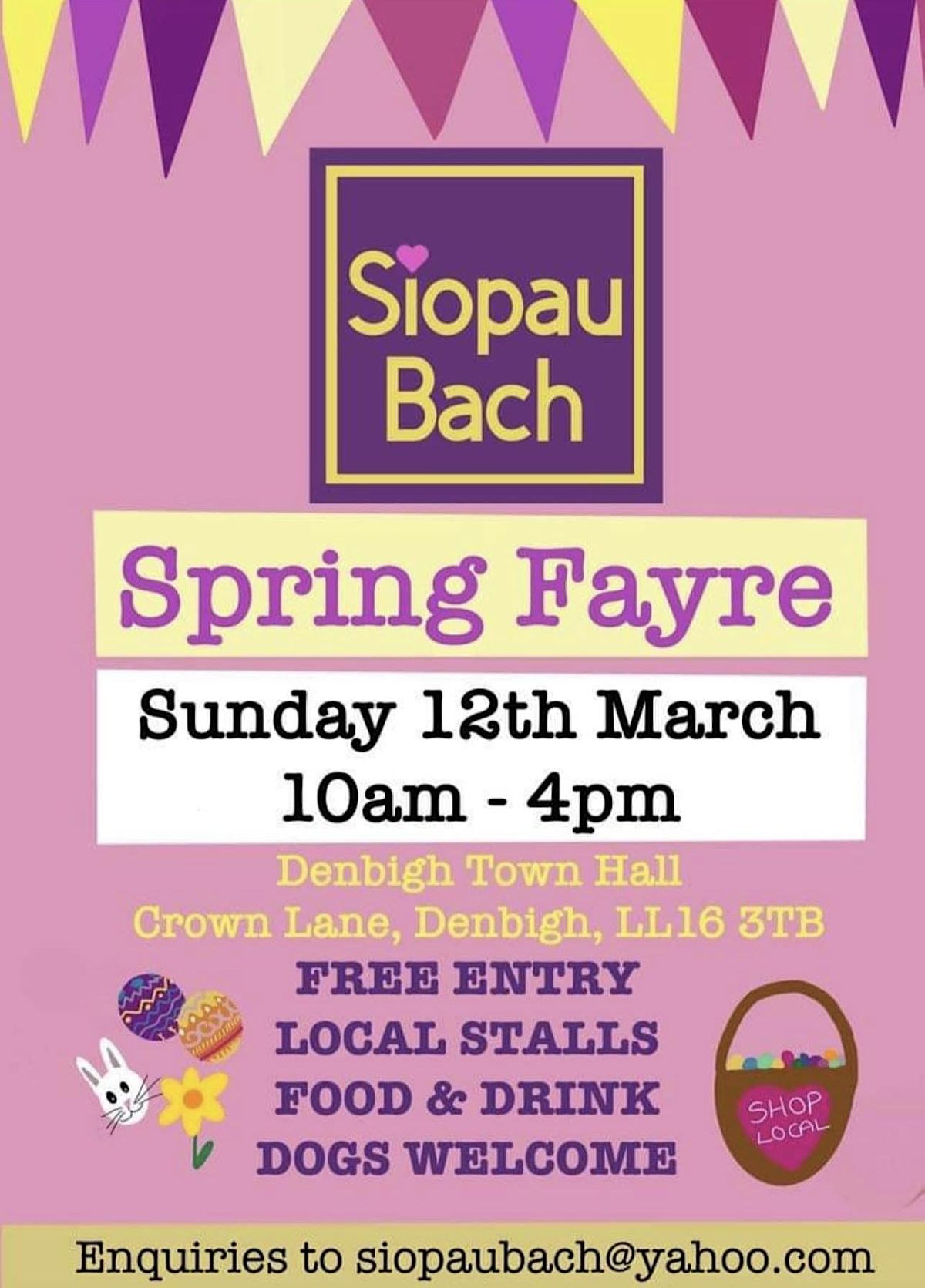 Siopau Bach Spring Fayre, Denbigh Town Hall, 12 March 2023 | AllEvents.in