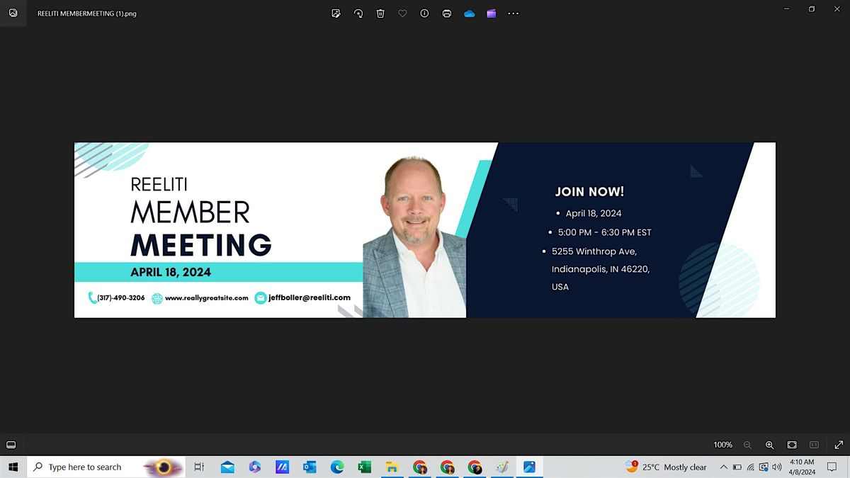 Reeliti Member Meeting April 2024, DeveloperTown, 5255 Winthrop Ave ...