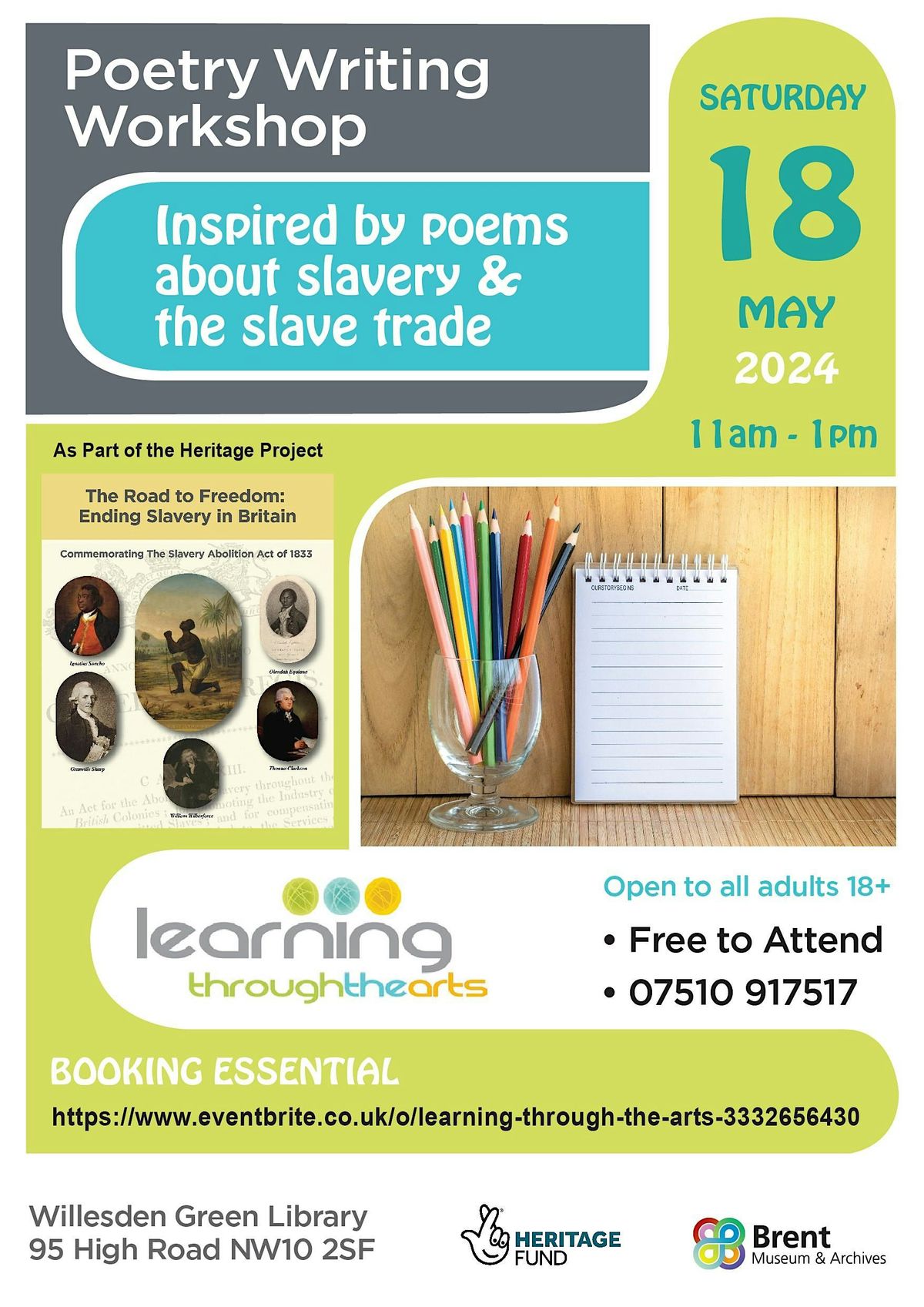 Poetry Writing Workshop, The Library at Willesden Green, London, 18 May ...
