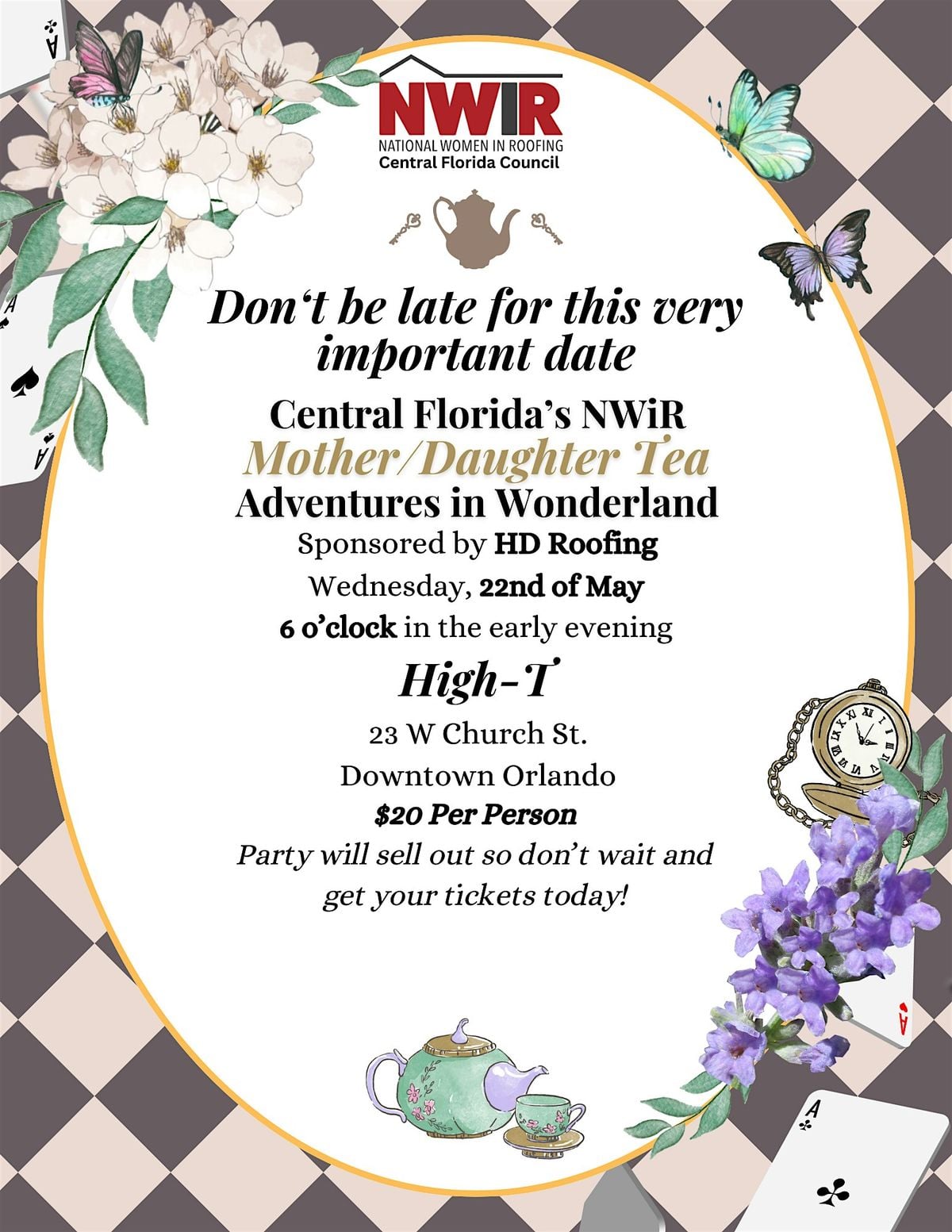 Mother/Daughter Tea - Adventures in Wonderland, HighT Orlando, 22 May ...