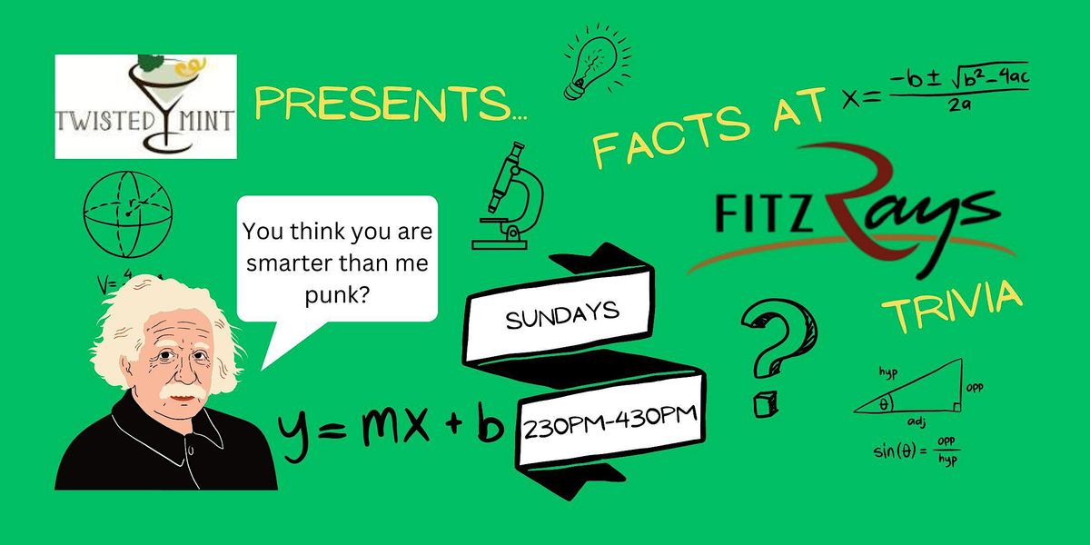 Facts at Fitzrays Trivia, Fitzray's Restaurant, London, 28 May to 20 ...