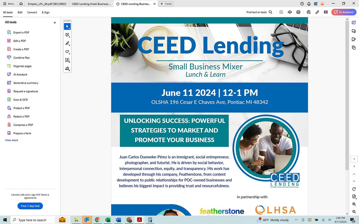 Small Business Mixer, Oakland Livingston Human Service Agency (OLHSA ...