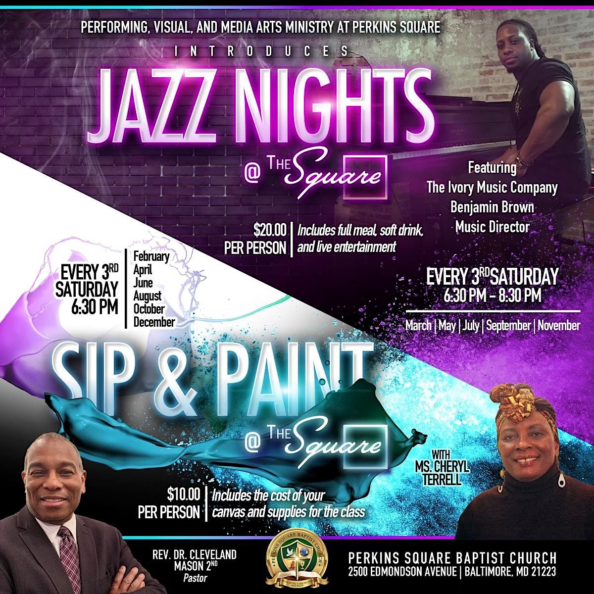 Sip and Paint at the Square!, Perkins Square Baptist Church, Baltimore ...