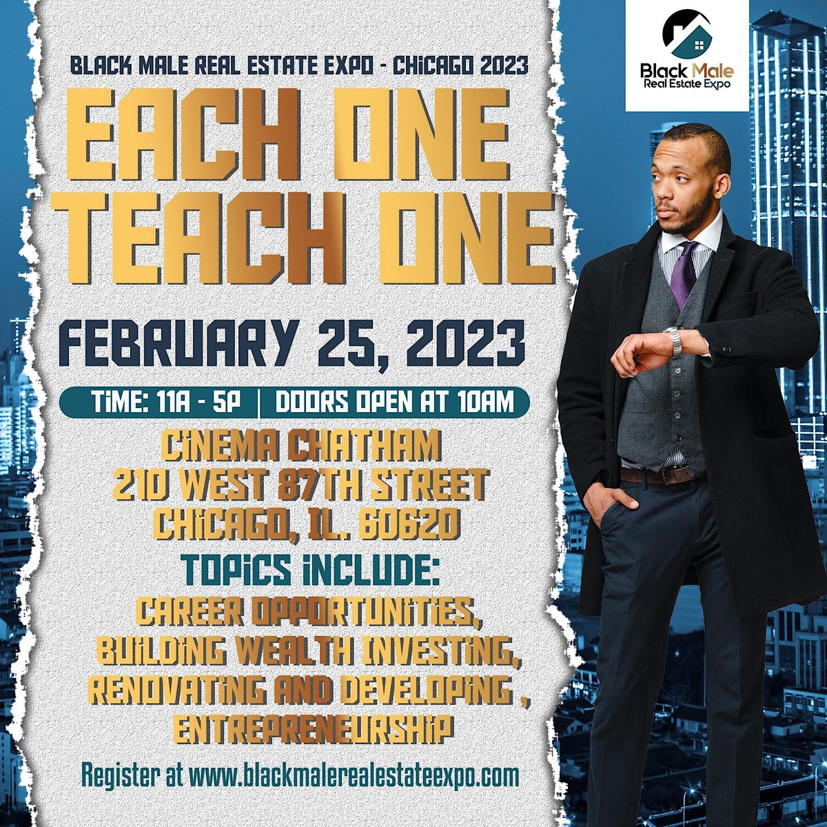Black Male Real Estate Expo - Chicago 2023, Cinema Chatham, Powered by ...
