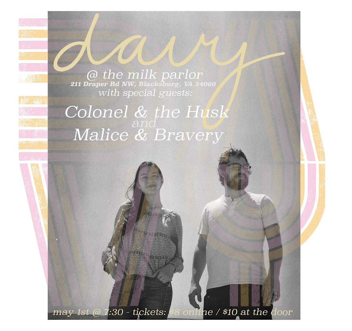 Davy w/s/g Colonel & The Husk and Malice & Bravery, The Milk Parlor, Blacksburg, 1 May 2023 ...