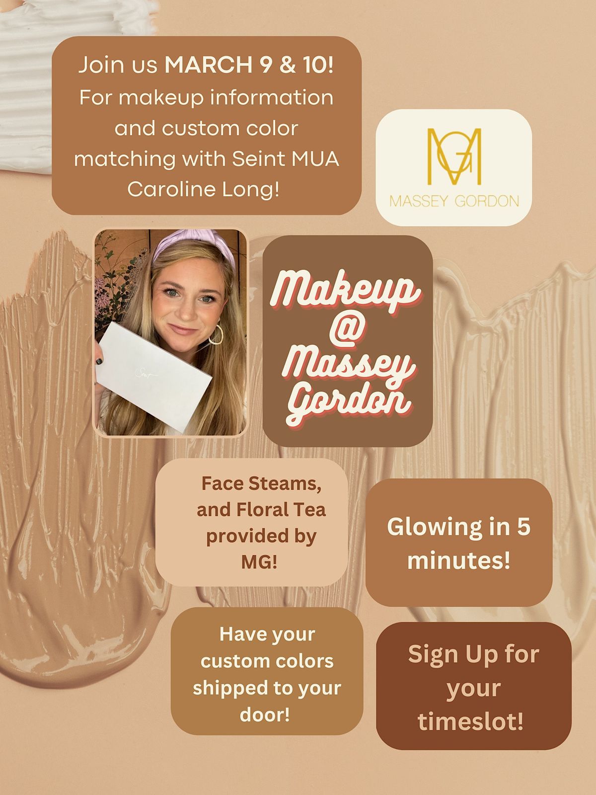Massey Gordon Makeup Event, Custom Color Matching, 1019 Ball St, Perry ...