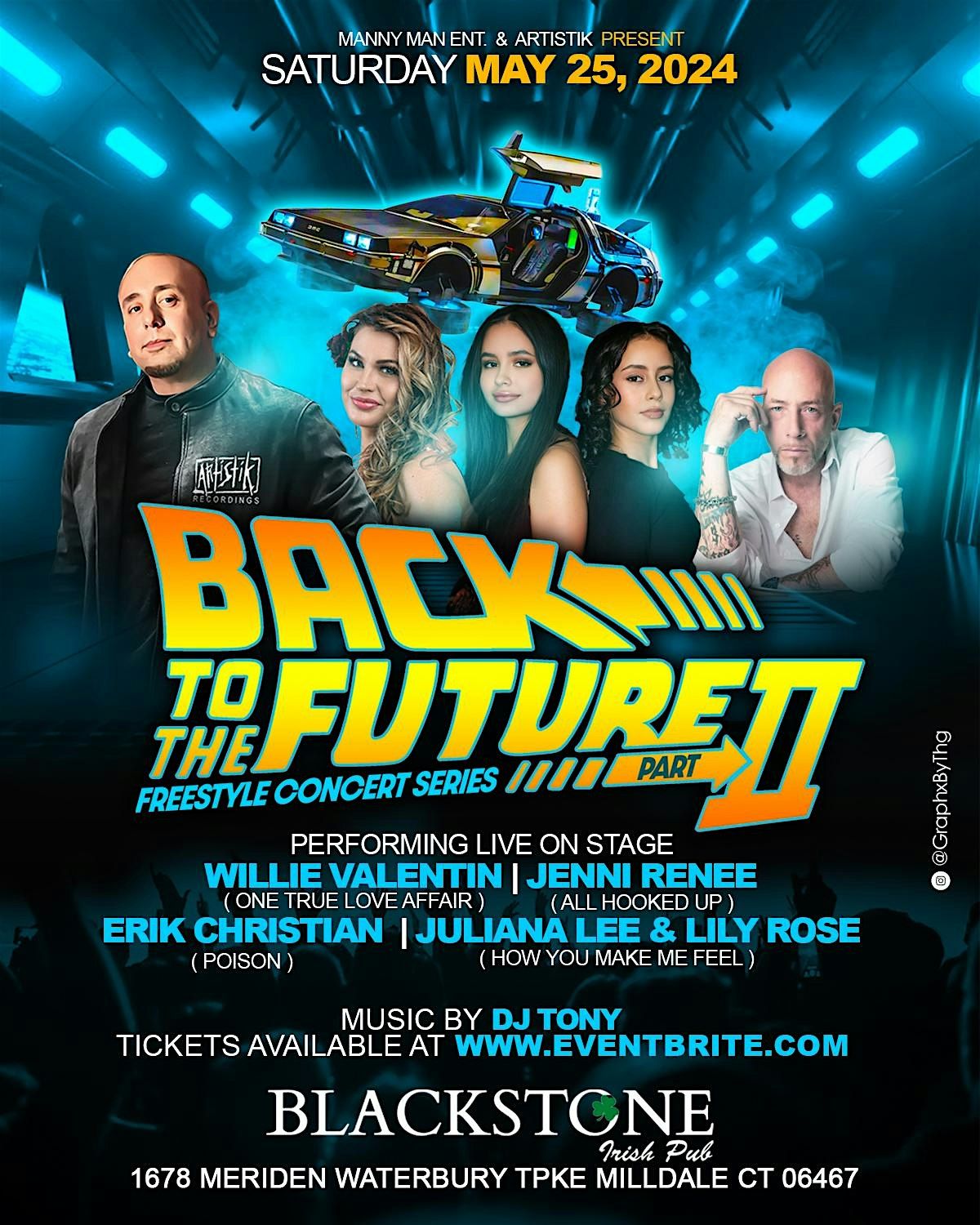 BACK TO THE FUTURE FREESTYLE CONCERT SERIES 2024 AT BLACKSTONE IRISH ...