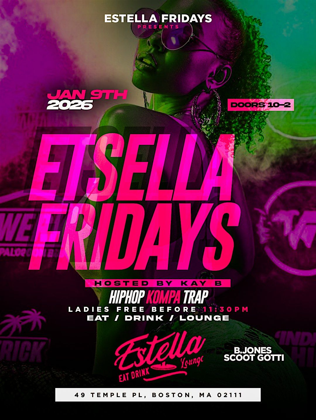 Estella Fridays, Estella Restaurant, Boston, 9 January to 10 January ...
