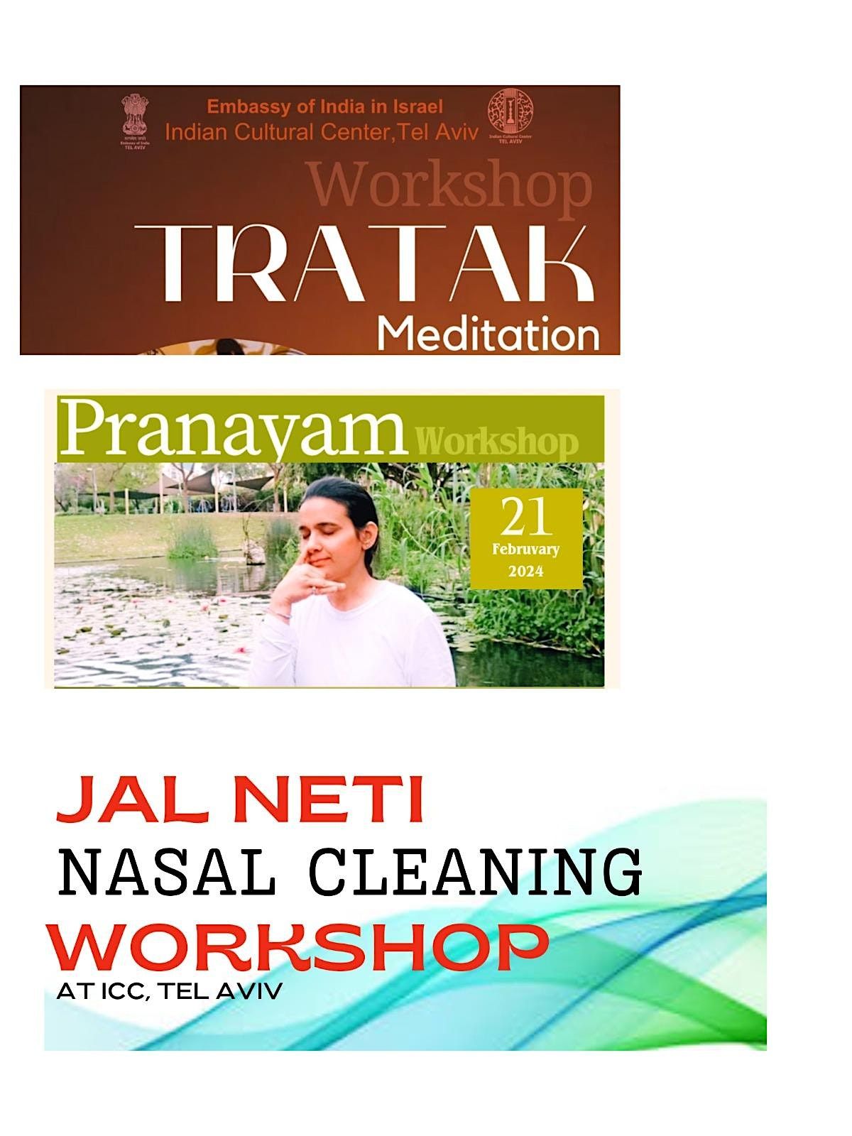 Jal Neti Nasal Cleaning Offline Workshop, Indian Cultural Center, Tel Aviv-Yafo, 18 February ...