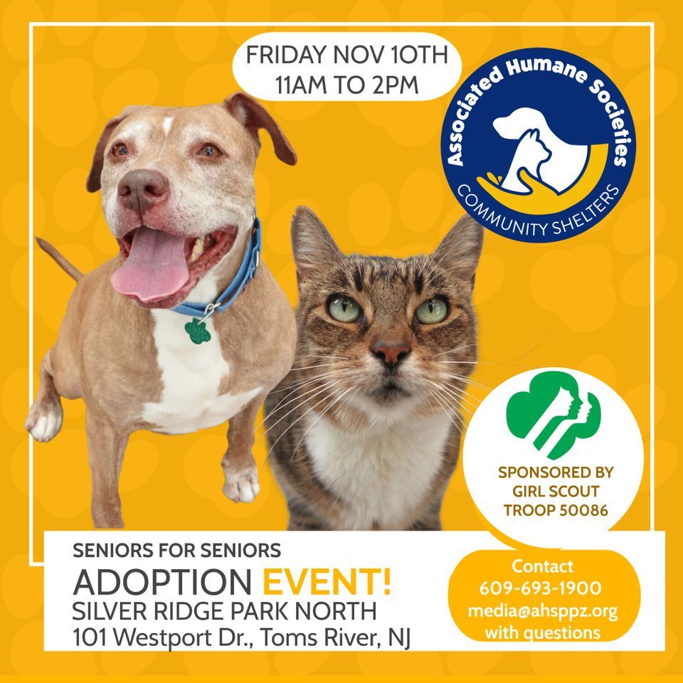 Seniors for Seniors Adoption Event!, Silver Ridge Park Clubhouse North ...