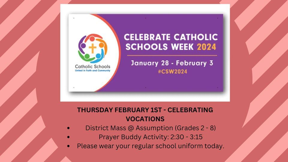 CSW - Celebrating Vocations - SCCS mass at Assumption, Assumption High ...