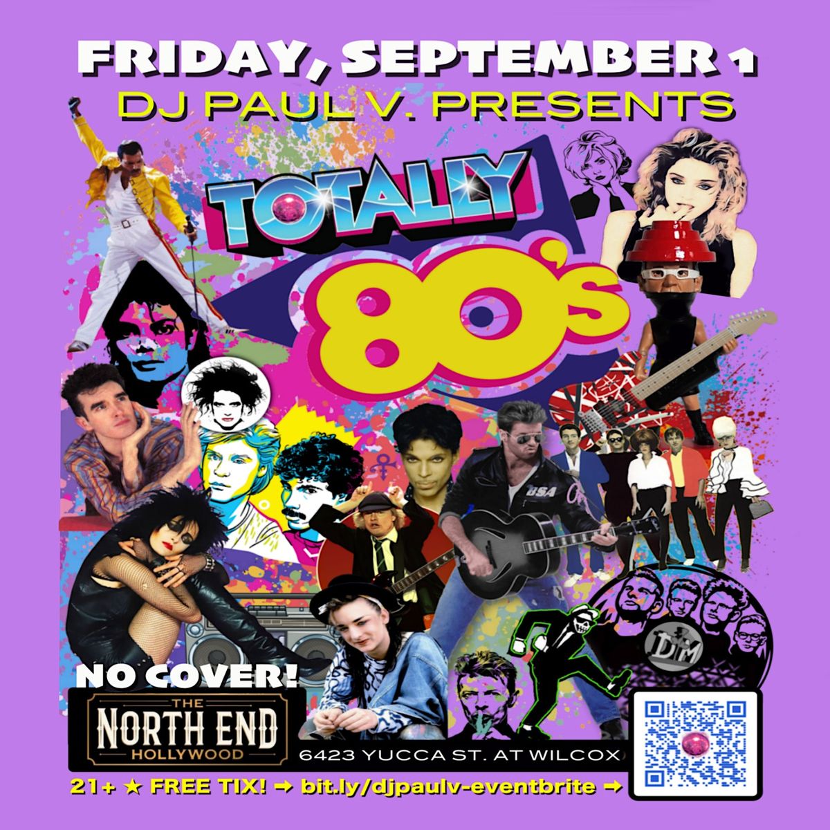 Totally 80s! Free Dance Night!, The North End • Hollywood, Los Angeles ...