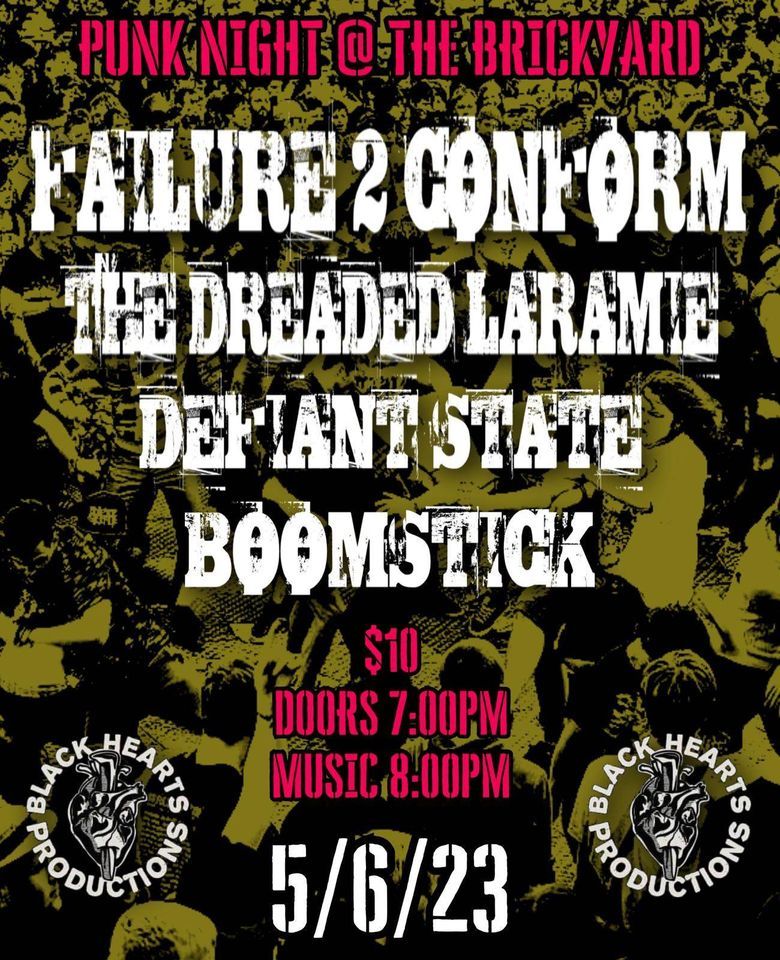 PUNK NIGHT - F2C / Defiant State / Dreaded Laramie / Boomstick ...