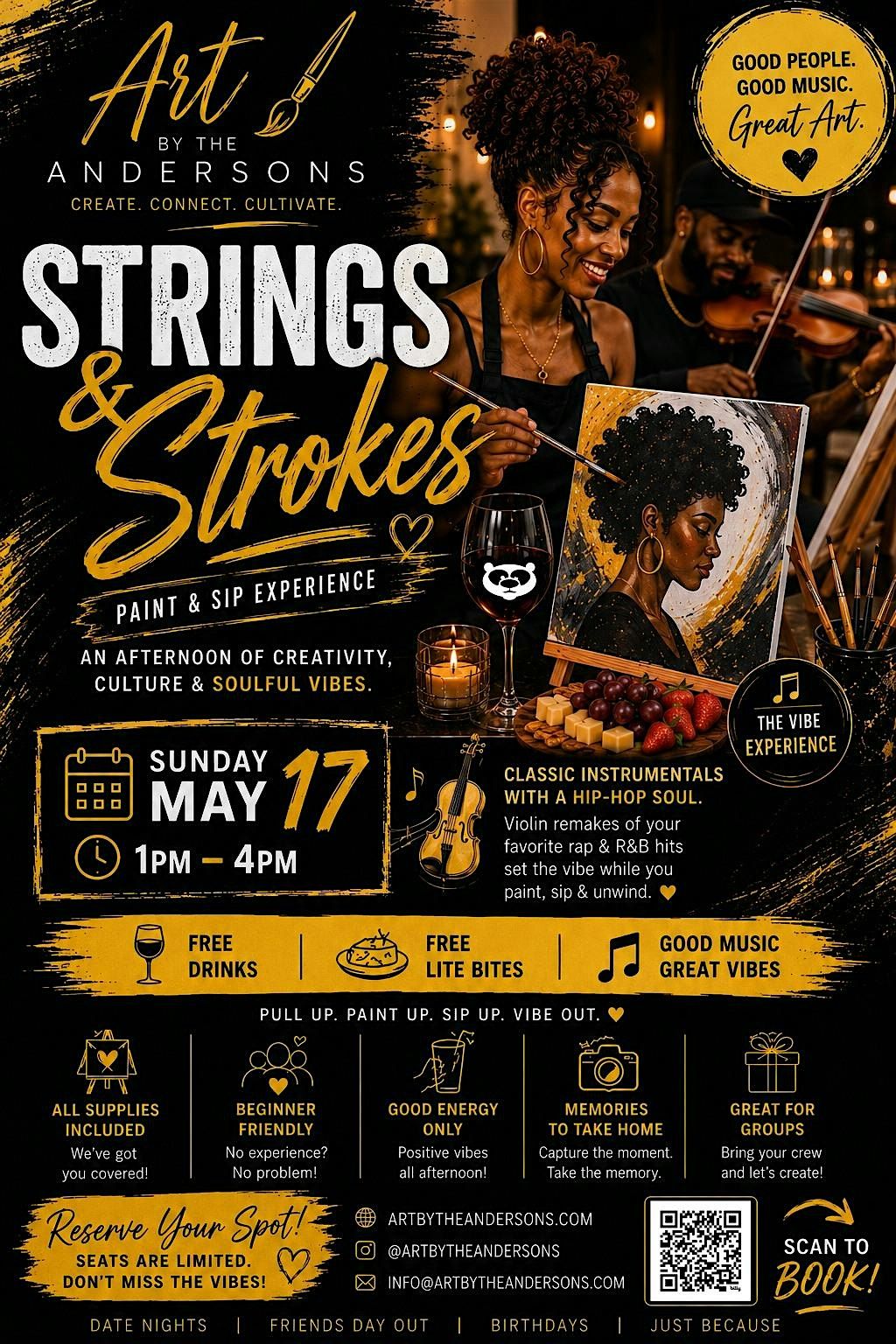 Strings & Strokes™ | A Soulful Paint & Sip Experience, Art by the ...