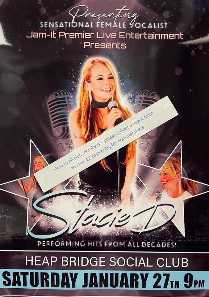Stacie D, Heap Bridge Social Club, Bury, 27 January 2024 | AllEvents