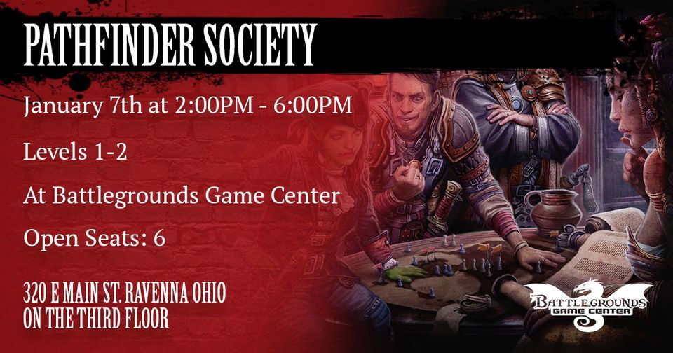 Pathfinder Society at Battlegrounds Game Center, Battlegrounds Game ...