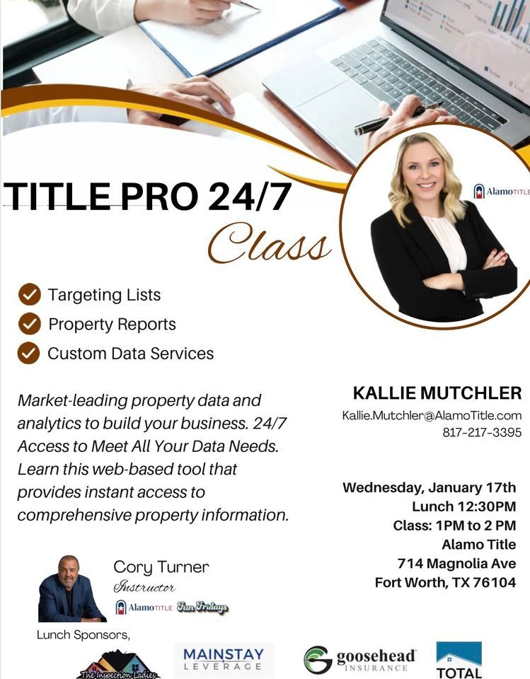 Title Pro 24/7, Alamo Title Company/Fort Worth-Magnolia, January 17 ...