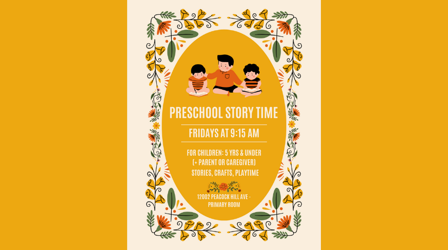 Preschool Story Time, ONLINE, 30 January 2026 | AllEvents