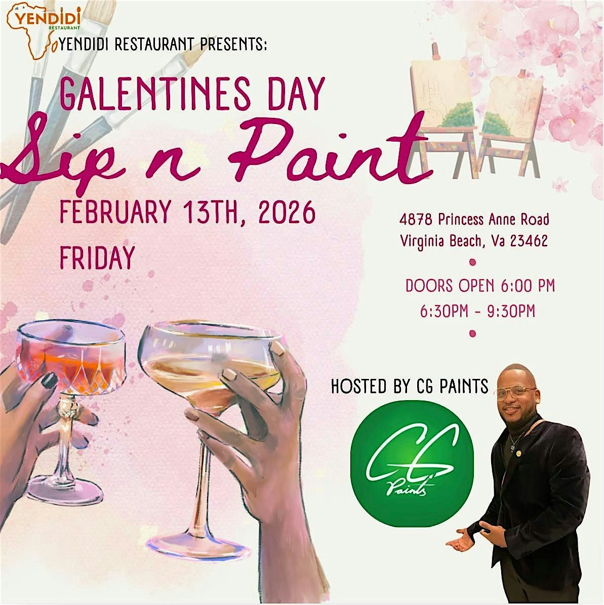 Yendidi Restaurant Galentines Day Painting and Sip Session, 4878 ...