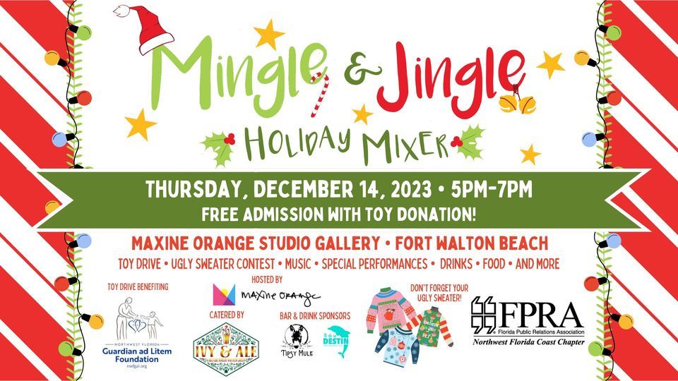 FPRA Mingle & Jingle Holiday Mixer, Maxine Orange Art & Design (Maxine ...