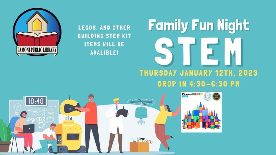 STEM Family Fun Night, Lamoni Public Library, January 12 2023 ...