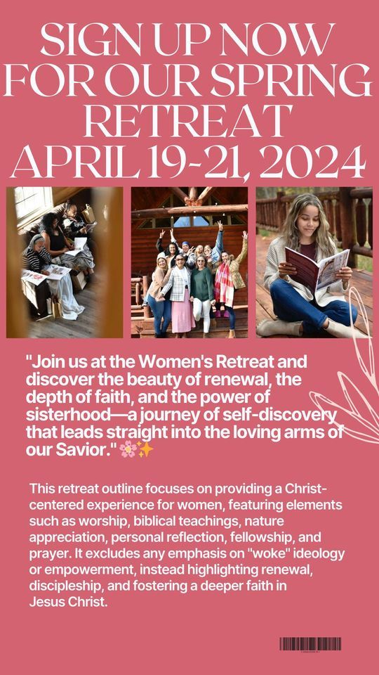 Spring Womens Retreat , Private, Penn Yan, April 19 to April 22 ...