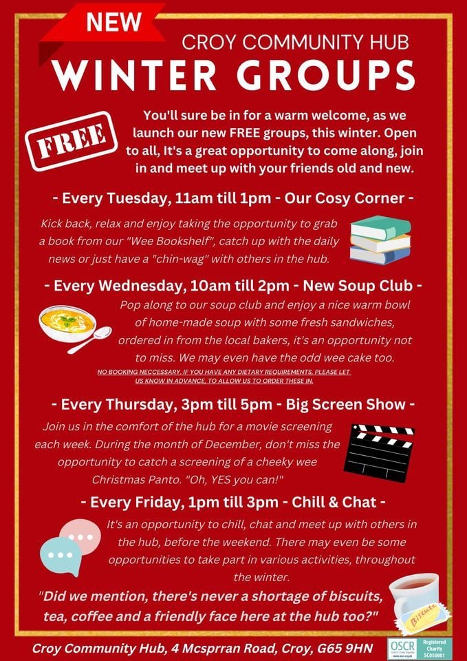 Big Screen Show - Winter Group, Croy Community Hub, Plains, 5 January ...