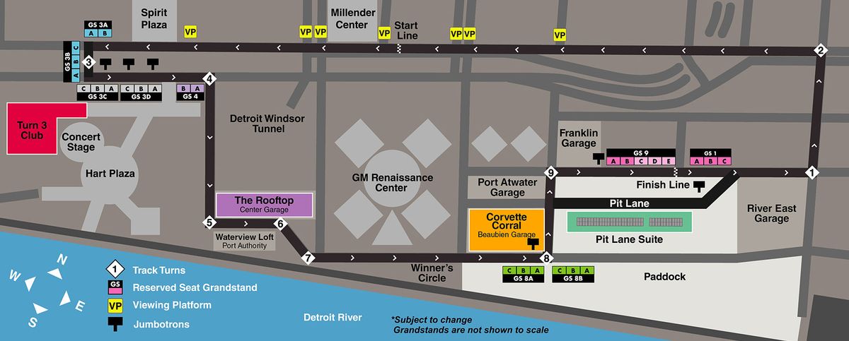 Detroit Grand Prix - 2 Day Pass, Downtown Detroit Street Circuit ...