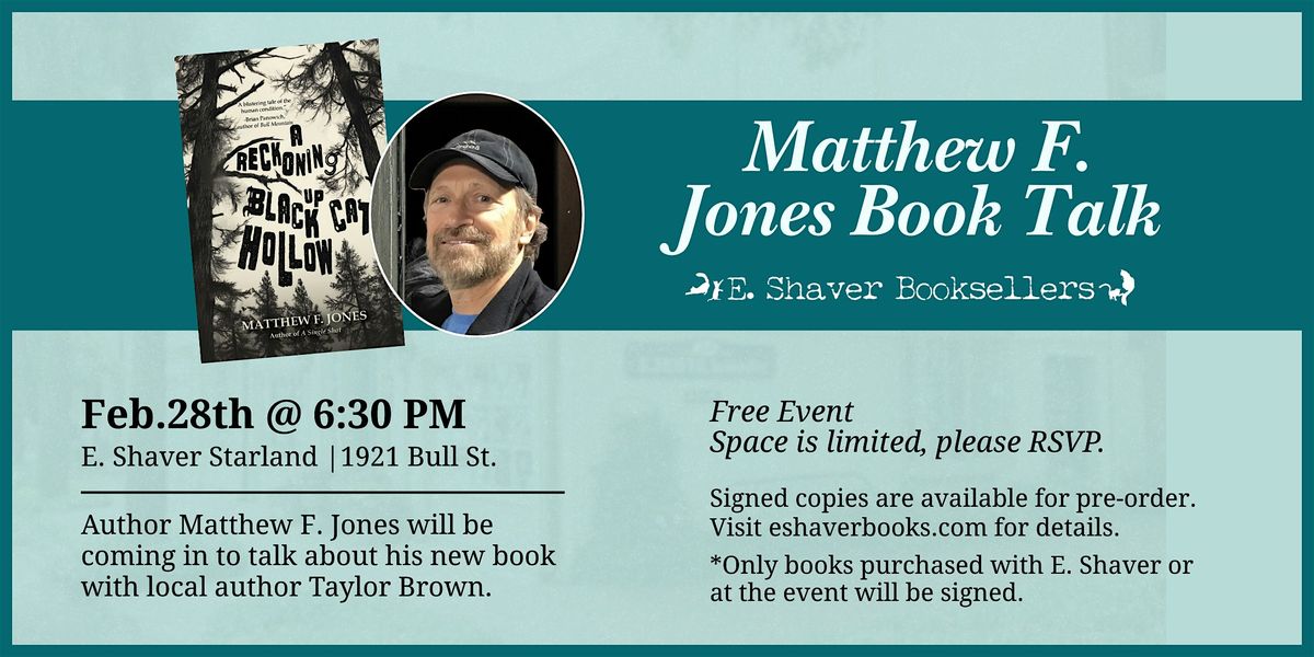 Matthew F. Jones Book Talk, 1921 Bull St, Savannah, 28 February 2026 ...