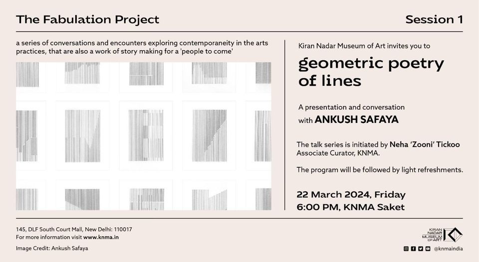 Geometric Poetry of Lines, Kiran Nadar Museum of Art, New Delhi, 22 ...