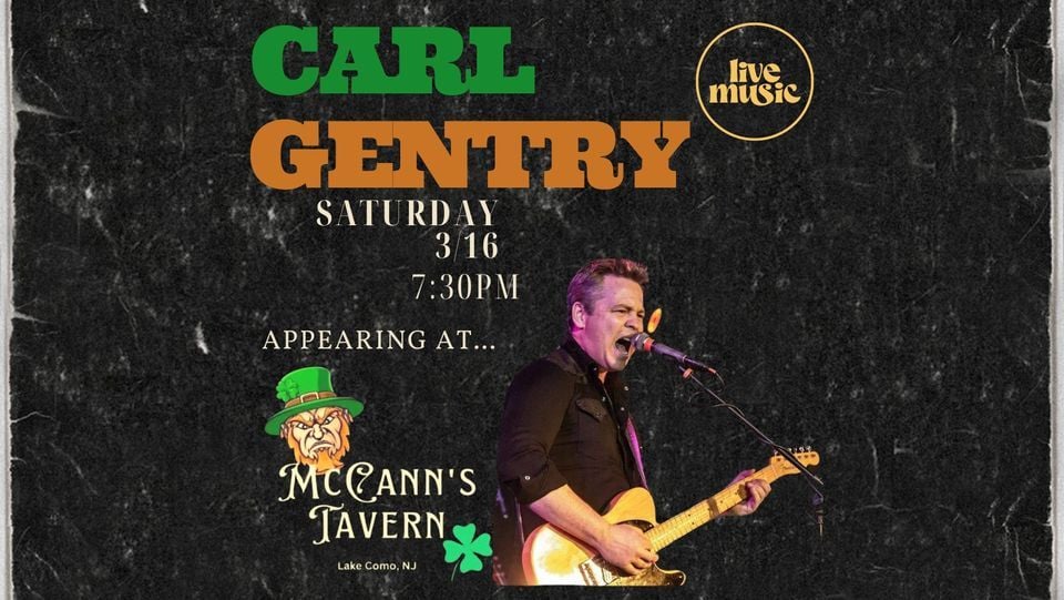 Carl Gentry at McCanns Tavern, McCann's Tavern Belmar, Lake Como, 16 ...