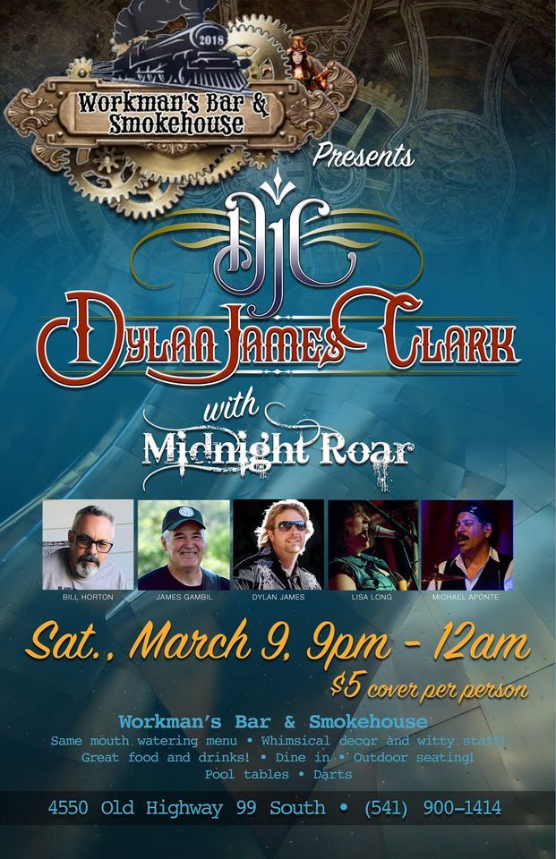 LIVE Music Sat Nights!!! w Dylan James featuring Midnight Roar, 4550 ...
