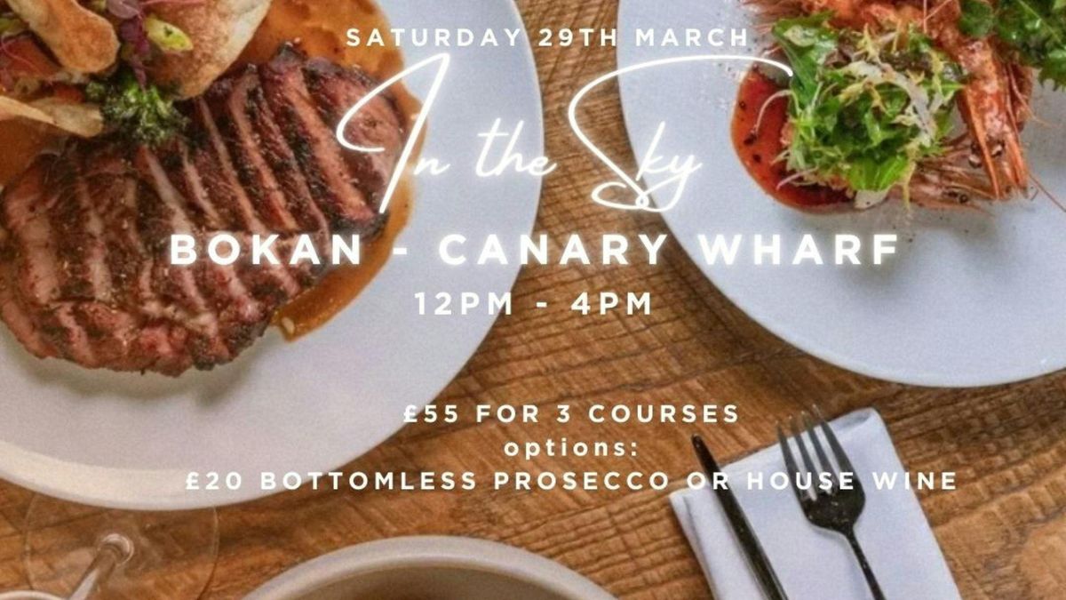 Youmebrunch in the sky bottomless brunch, BOKAN 37, London, 29 March ...