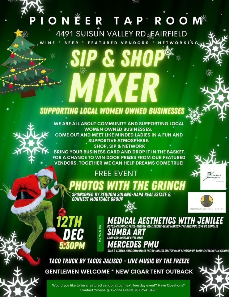 Sip , Shop & Network Mixer, Pioneer Tap Room, Travis Afb, 12 December ...