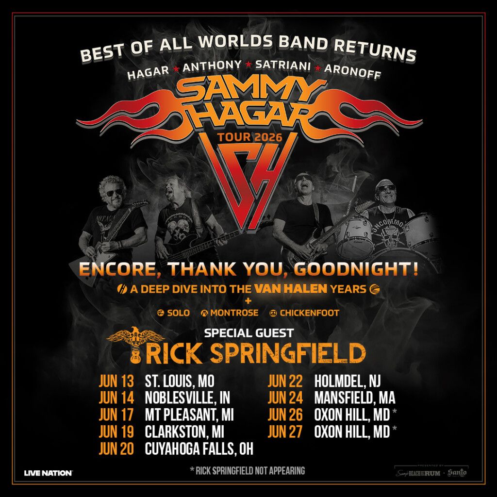 Sammy Hagar & Rick Springfield, Pine Knob Music Theatre, Clarkston, 18 ...