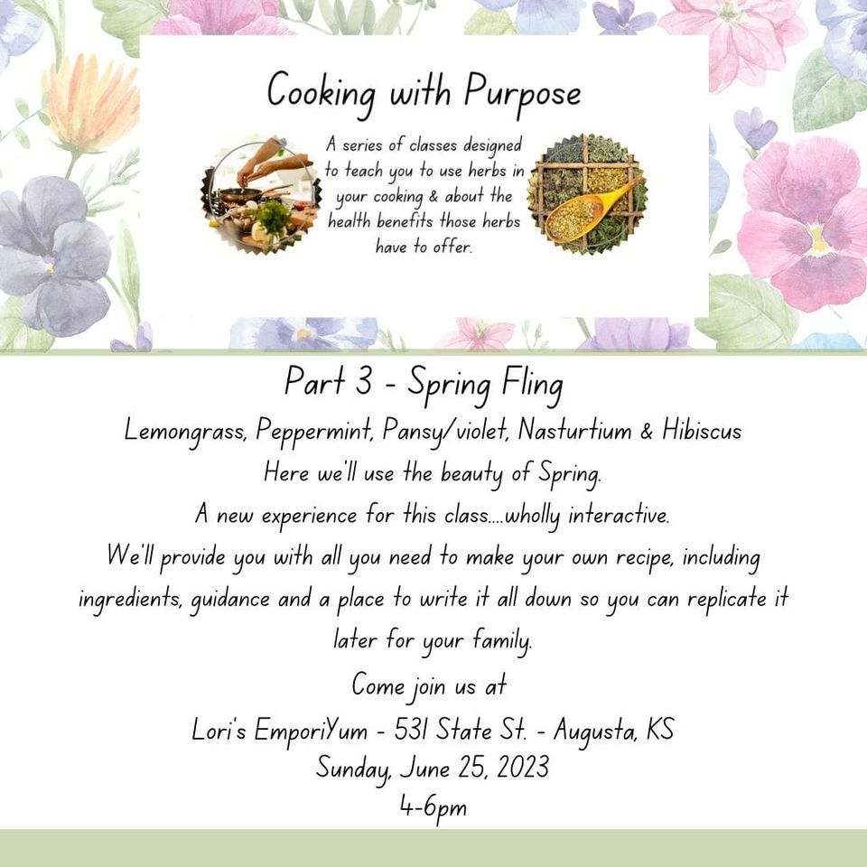 Spring Fling Cooking Class, Lori's EmporiYum, Augusta, 25 June 2023 ...