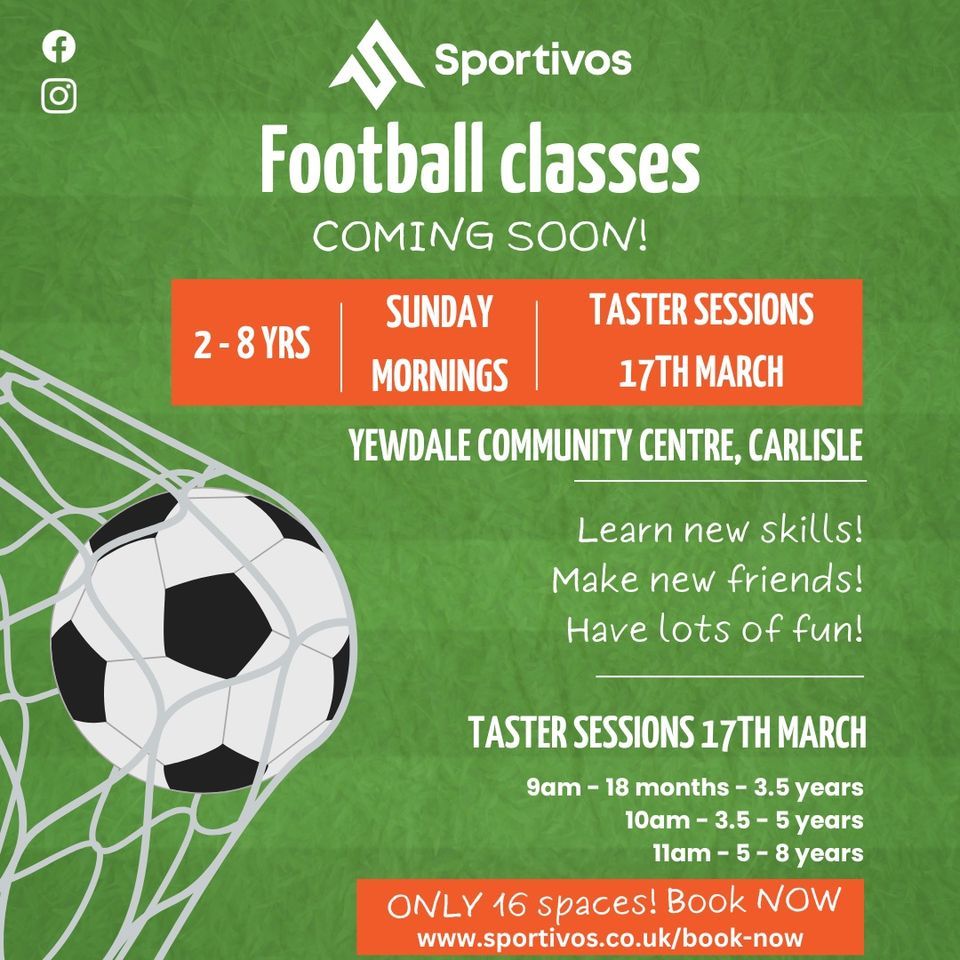 Football taster sessions, Yewdale Community Centre, Carlisle, 17 March ...